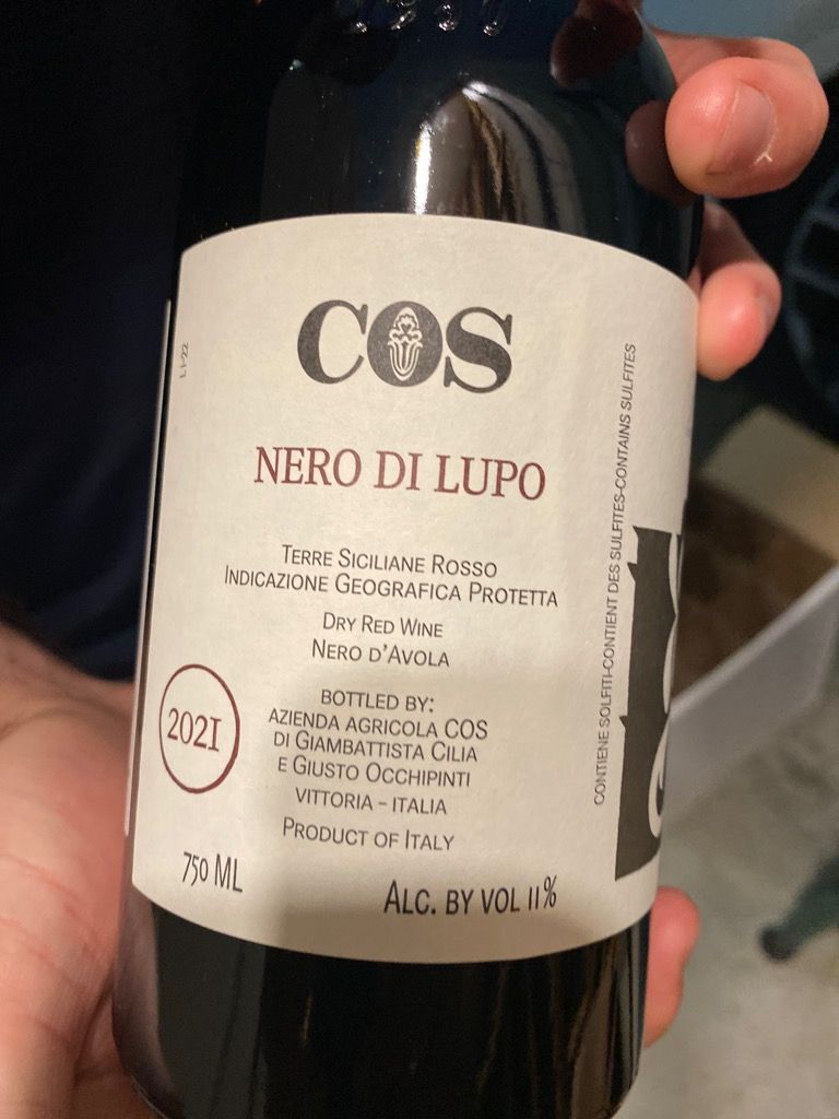 2021 COS Nero di Lupo, Italy, Sicily, Terre Siciliane - CellarTracker