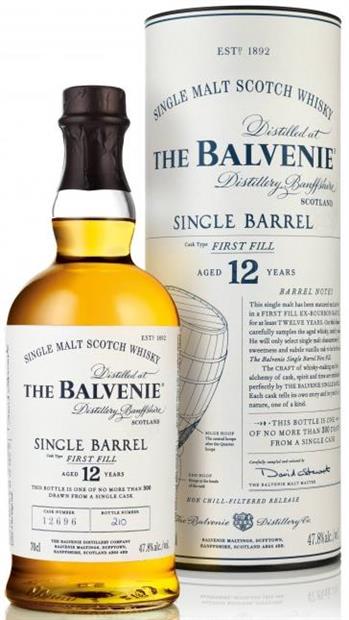 NV Balvenie 12 Year Old Single Barrel First Fill Single Malt Scotch ...