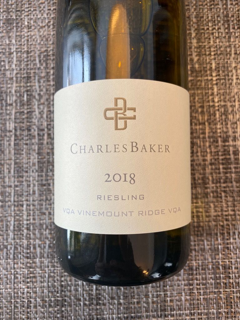 2018 Charles Baker Riesling, Canada, Ontario, Niagara Peninsula, Vinemount Ridge VQA - CellarTracker