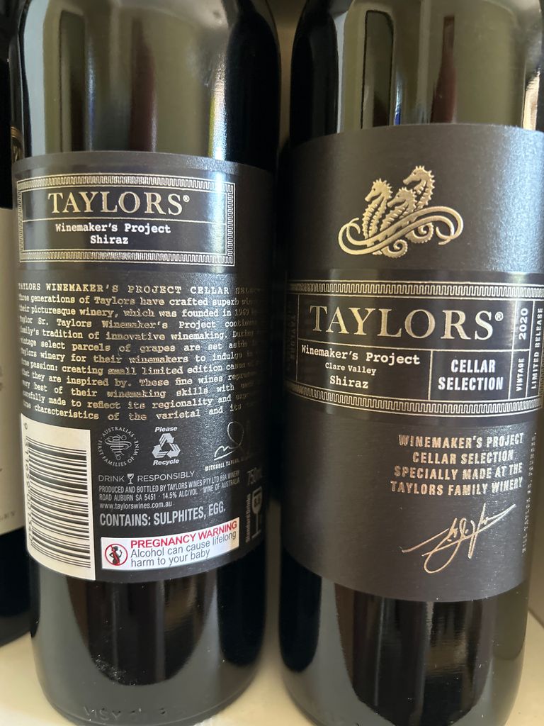 2020 Taylors Shiraz TWP Winemakers Project Barrel Selection, Australia ...