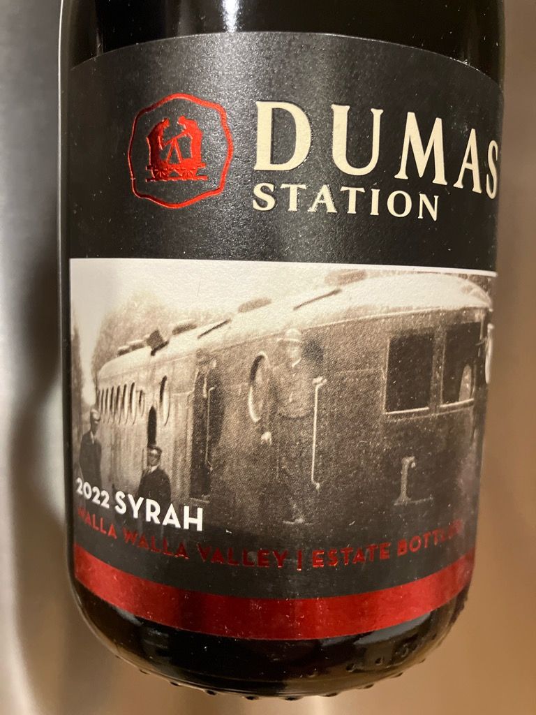 2022 Dumas Station Syrah, USA, Washington, Columbia Valley, Walla Walla ...