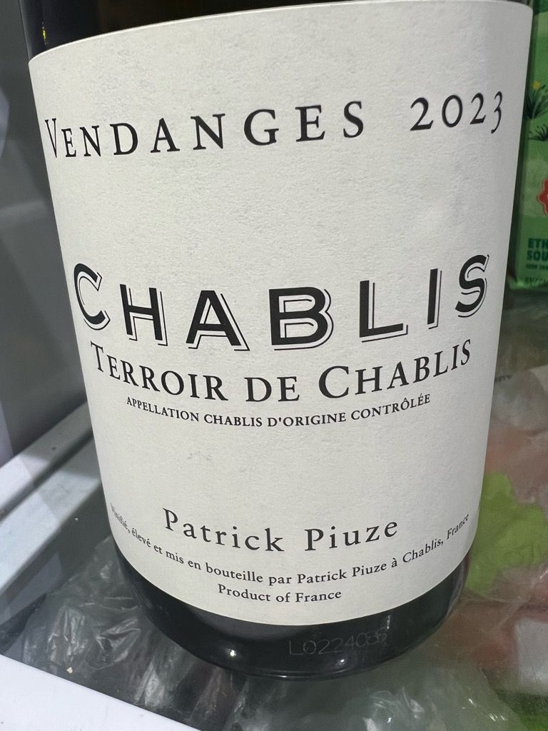 2023 Patrick Piuze Chablis Terroir de Chablis, France, Burgundy ...