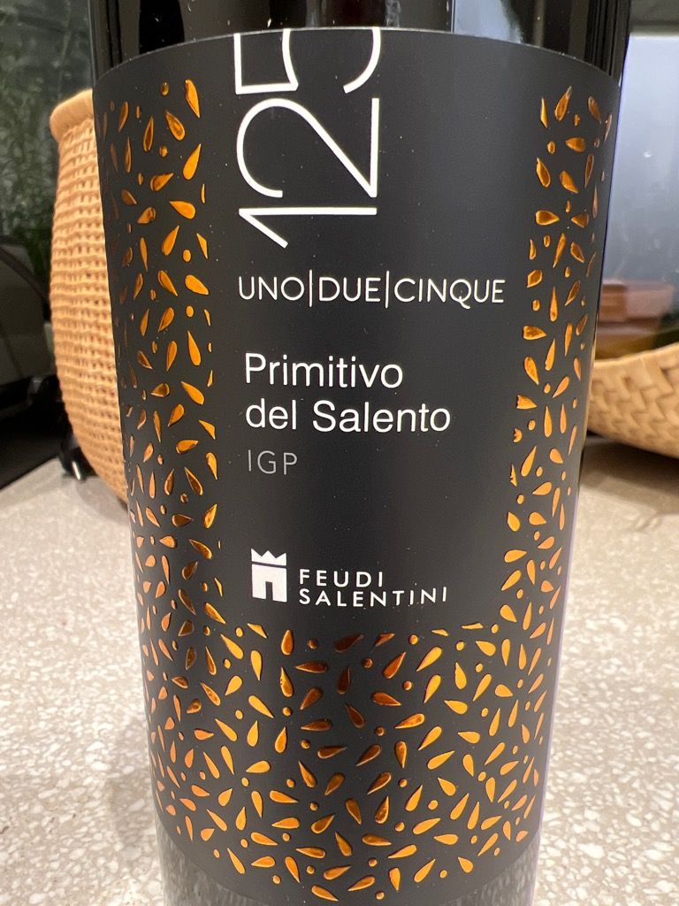 2020 Feudi Salentini Primitivo Uno|Due|Cinque Salento IGT, Italy ...
