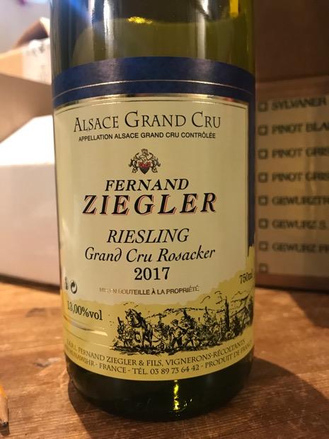 2020 Fernand Ziegler Riesling Rosacker, France, Alsace, Alsace Grand ...