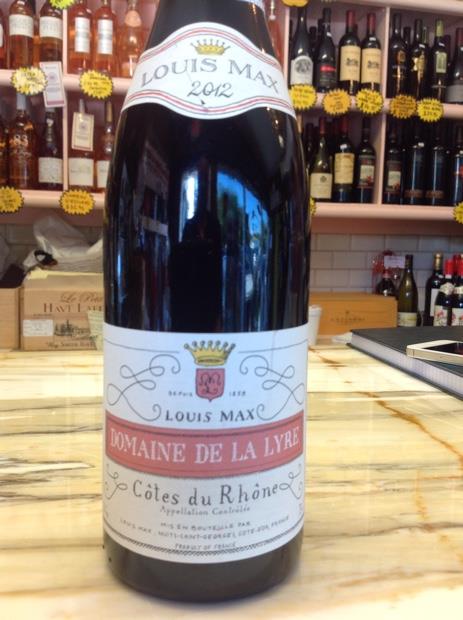 2012 Louis Max Côtes du Rhône Domaine de la Lyre, France, Rhône ...