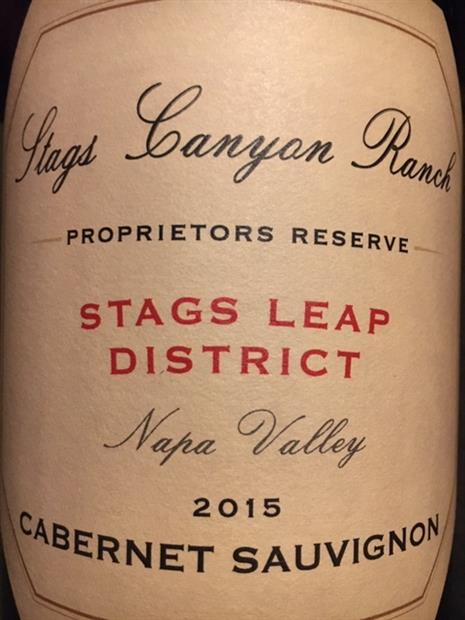 2015 Stags Canyon Ranch Cabernet Sauvignon Proprietors Reserve, USA ...