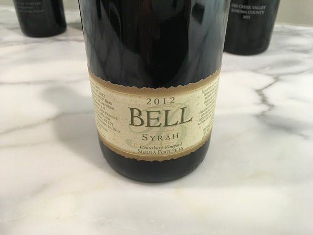 2012 Bell Wine Cellars Syrah Canterbury Vineyard, USA, California ...