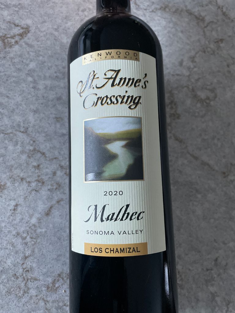 2020 St. Anne's Crossing Malbec Los Chamizal Vineyard, USA, California ...