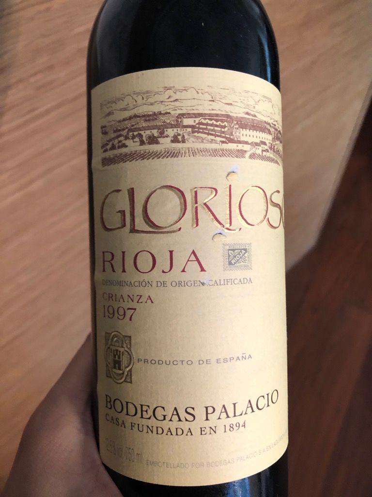1998 Bodegas Palacio Rioja Glorioso Crianza, Spain, La Rioja, Rioja ...