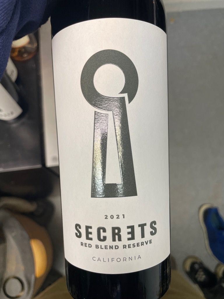 2020 Tank Garage Winery Secrets Reserve, USA, California - CellarTracker