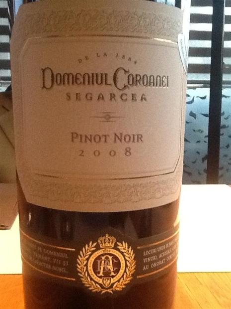 2008 Domeniul Coroanei Segarcea Pinot Noir, Romania, Dolj, Segarcea ...