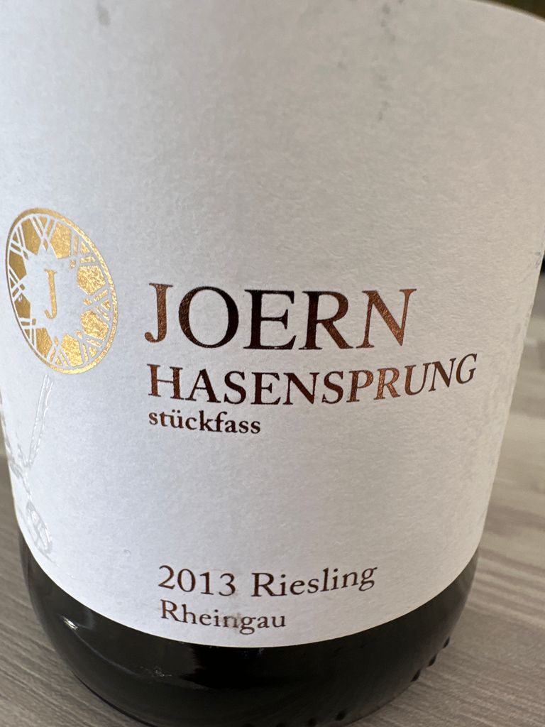 2013 Joern Wein Winkeler Hasensprung Riesling stückfass, Germany ...