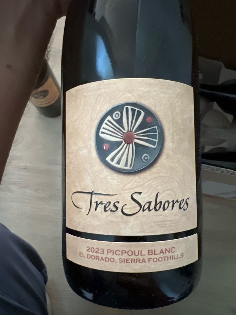 2023 Tres Sabores Picpoul Blanc, USA, California, Sierra Foothills, El ...