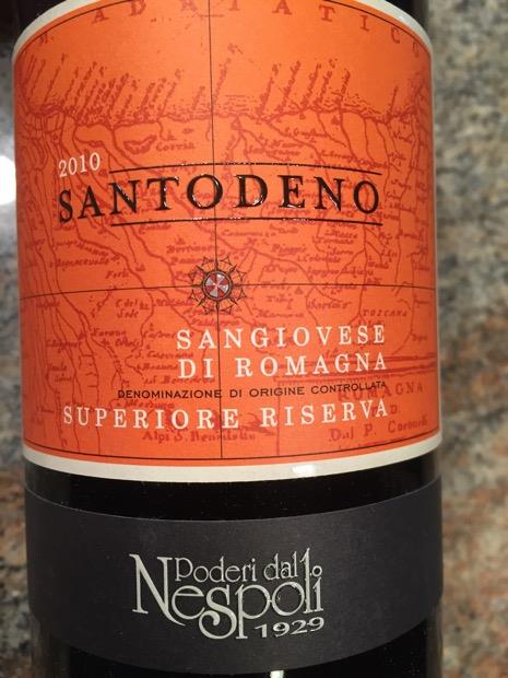 2016 Poderi' dal Nespoli Sangiovese di Romagna Superiore Santodeno ...