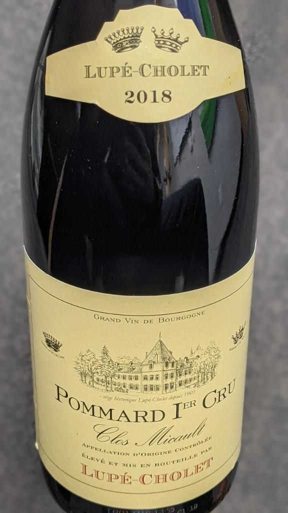 2017 Lupé-Cholet Pommard 1er Cru Clos Micault, France, Burgundy, Côte de Beaune, Pommard 1er Cru ...
