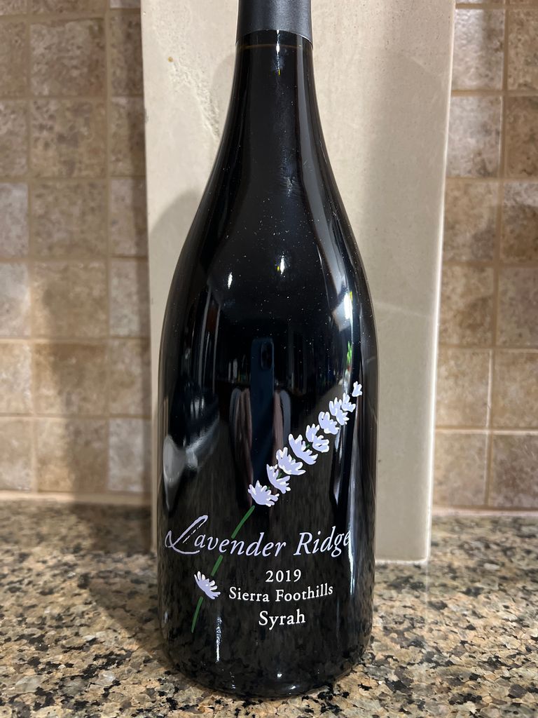 2018 Lavender Ridge Vineyard Syrah, USA, California, Sierra Foothills ...