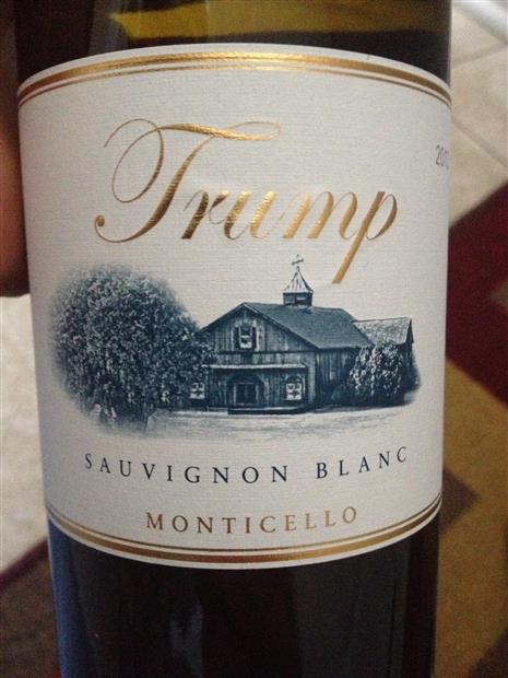 2014 Trump Winery Sauvignon Blanc, USA, Virginia, Central Virginia ...