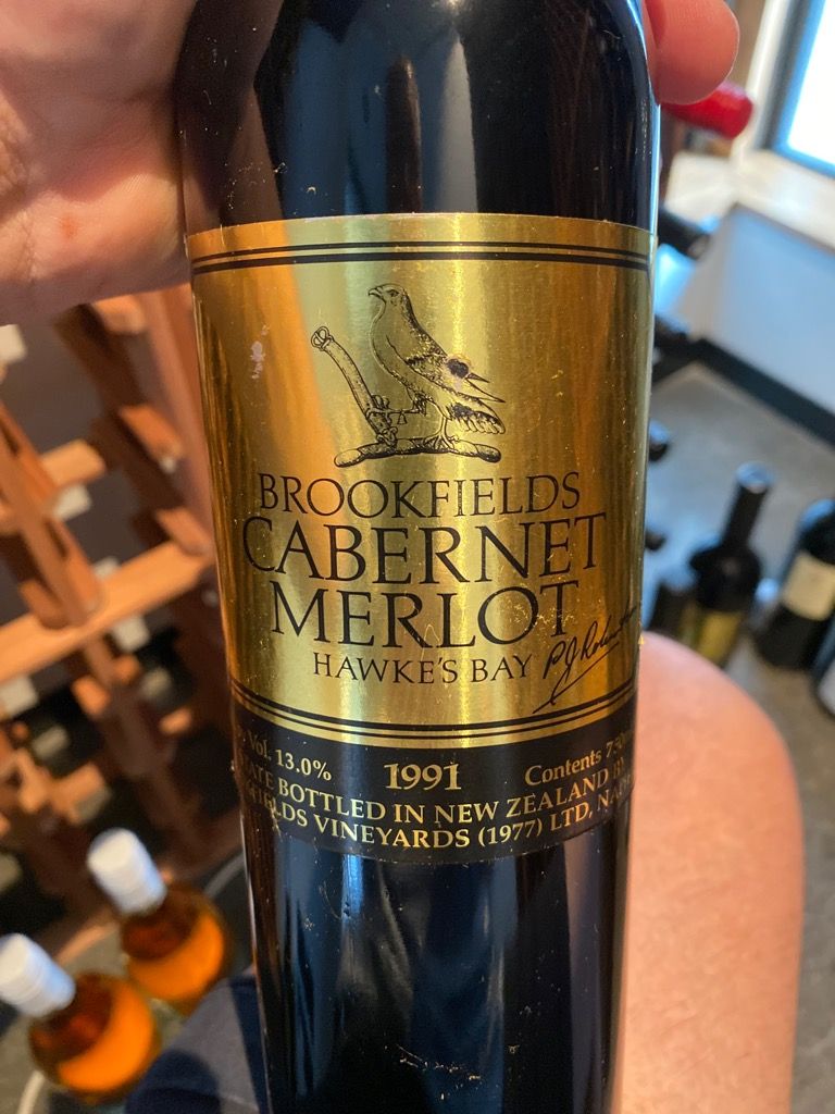 1989 Brookfields Cabernet Merlot Reserve, New Zealand, North Island ...