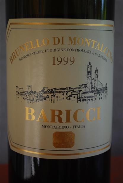 1999 Baricci Brunello di Montalcino, Italy, Tuscany, Montalcino ...