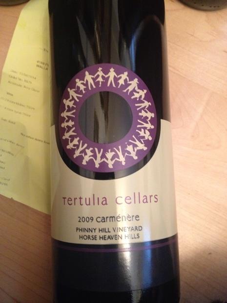 2009 Tertulia Cellars Carménère Phinny Hill Vineyard, USA, Washington ...