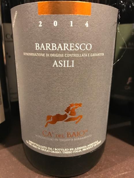 2014 Ca' del Baio Barbaresco Asili, Italy, Piedmont, Langhe, Barbaresco - CellarTracker