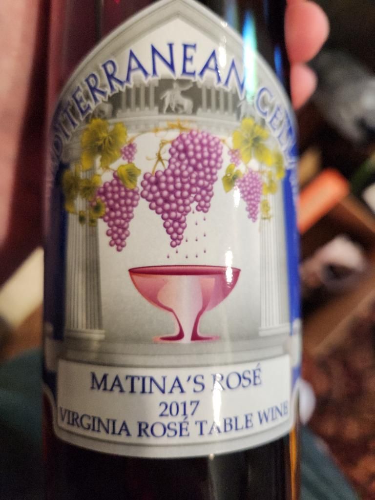 2017 Mediterranean Cellars Matina's Rosé, USA, Virginia, Northern ...