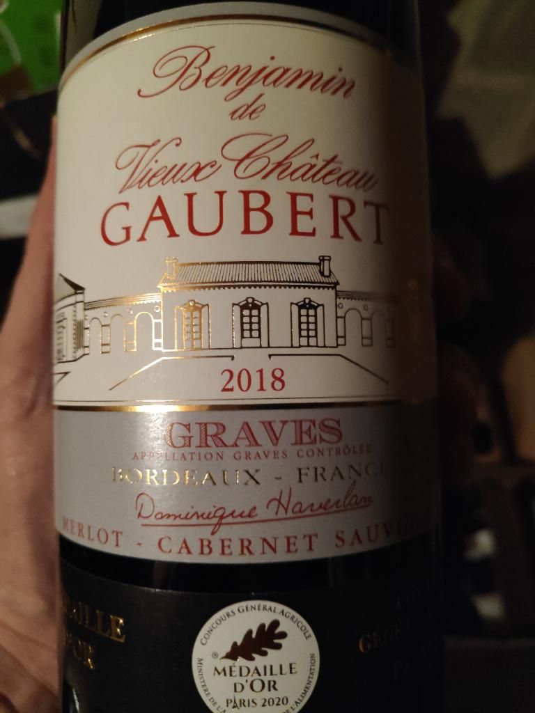 2018 Vieux Château Gaubert Benjamin de Vieux Château Gaubert, France ...