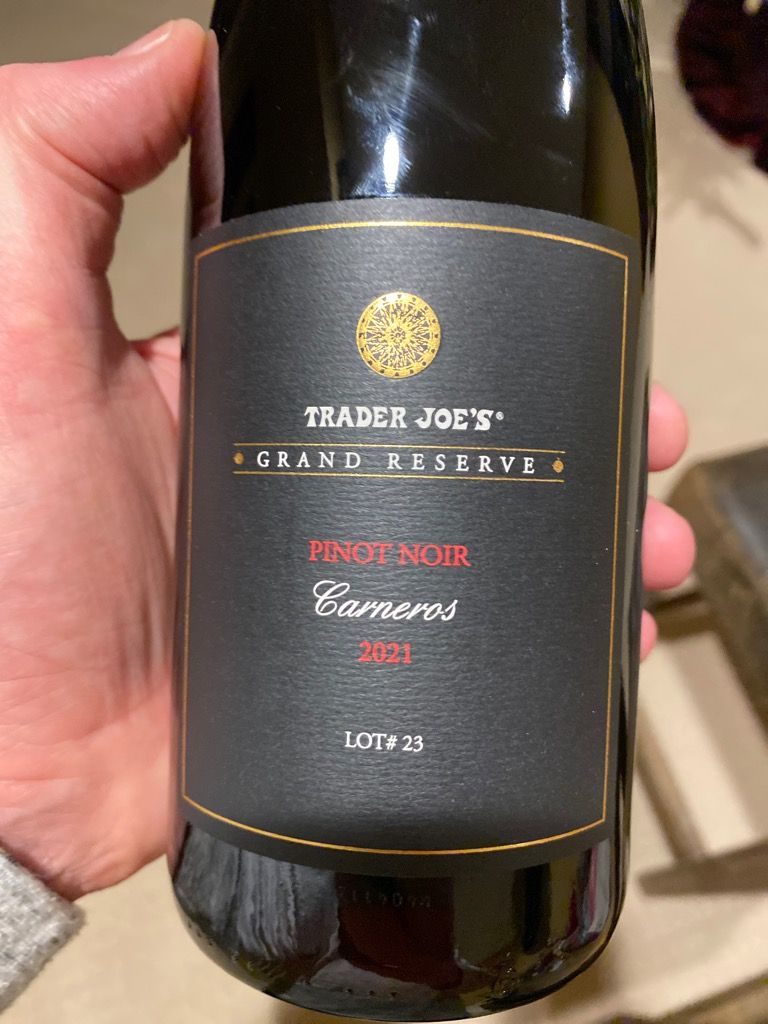 2021 Trader Joe's Pinot Noir Grand Reserve Carneros, USA, California ...