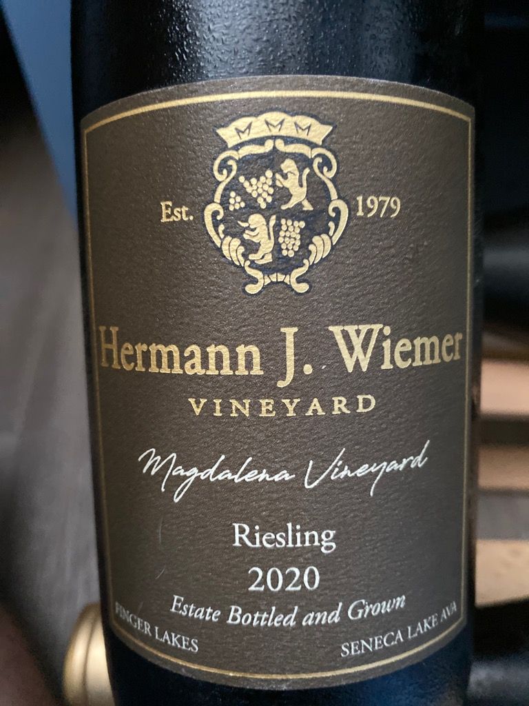 2020 Hermann J. Wiemer Riesling Magdalena Vineyard, USA, New York, Finger Lakes - CellarTracker