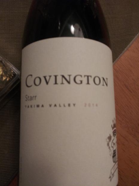 2015 Covington Cellars Syrah Starr Seven Hills Vineyard, USA ...