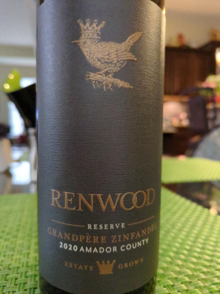 2020 Renwood Zinfandel Grandpère, USA, California, Sierra Foothills ...