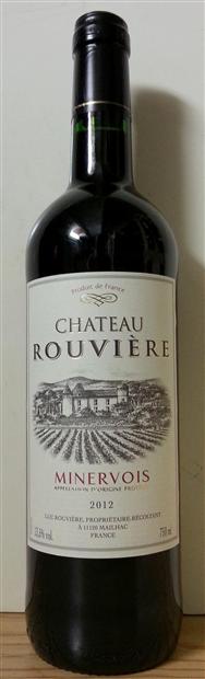 2016 Château Rouvière Minervois, France, Languedoc Roussillon ...