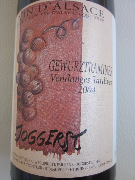 1997 Rene Joggerst Gewurztraminer Vendanges Tardives, France, Alsace ...