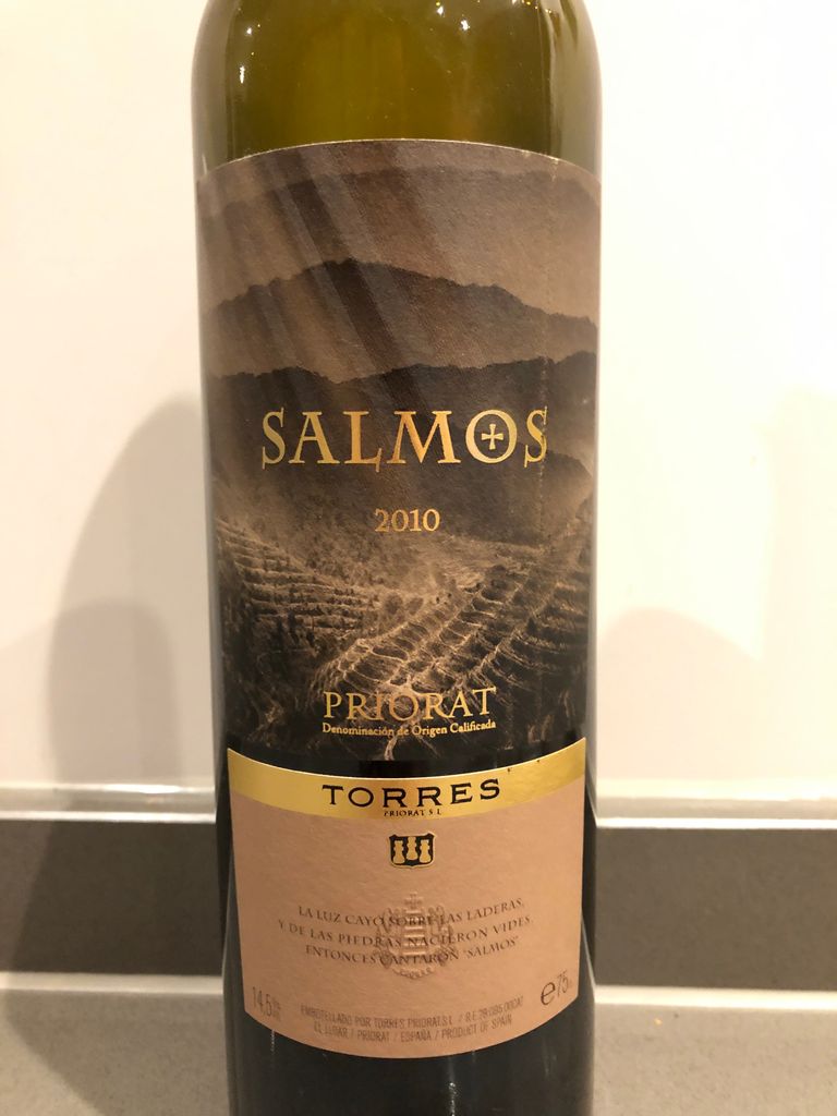2010 Torres Priorat Salmos, Spain, Catalunya, Priorat - CellarTracker