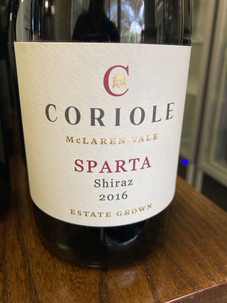 2016 Coriole Shiraz Sparta, Australia, South Australia, Fleurieu ...