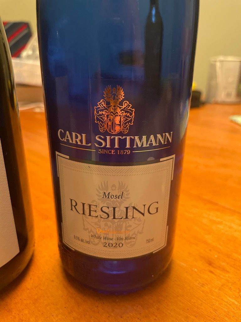 2020 Carl Sittmann Riesling, Germany, Mosel Saar Ruwer - CellarTracker