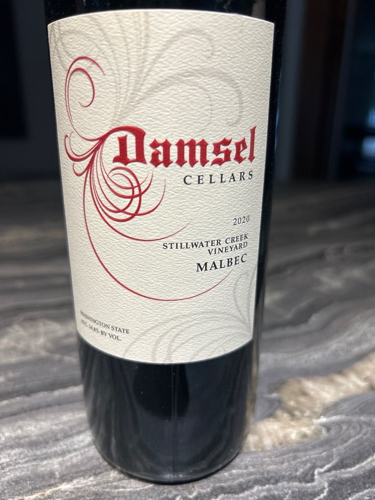 2020 Damsel Cellars Malbec Stillwater Creek Vineyard, USA, Washington ...