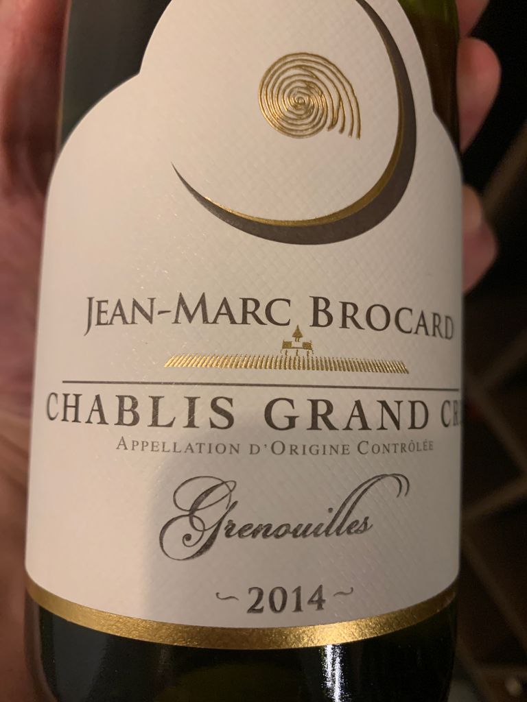 2019 Jean-Marc Brocard Chablis Grand Cru Grenouilles, France, Burgundy ...