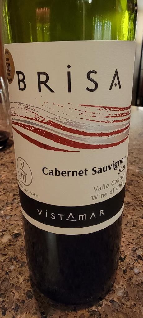 2021 Vistamar Cabernet Sauvignon Brisa, Chile, Central Valley ...
