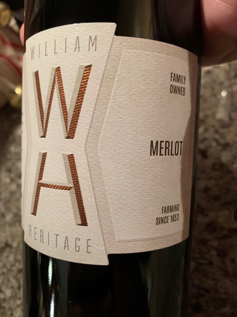 NV William Heritage Merlot, USA, New Jersey, Outer Coastal Plain ...