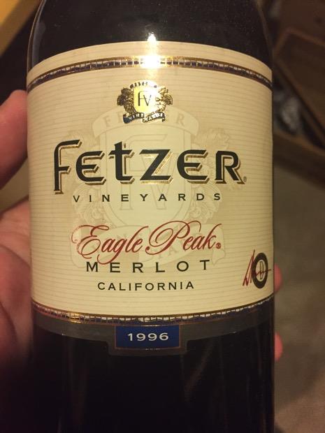 1996 Fetzer Merlot Eagle Peak, USA, California - CellarTracker