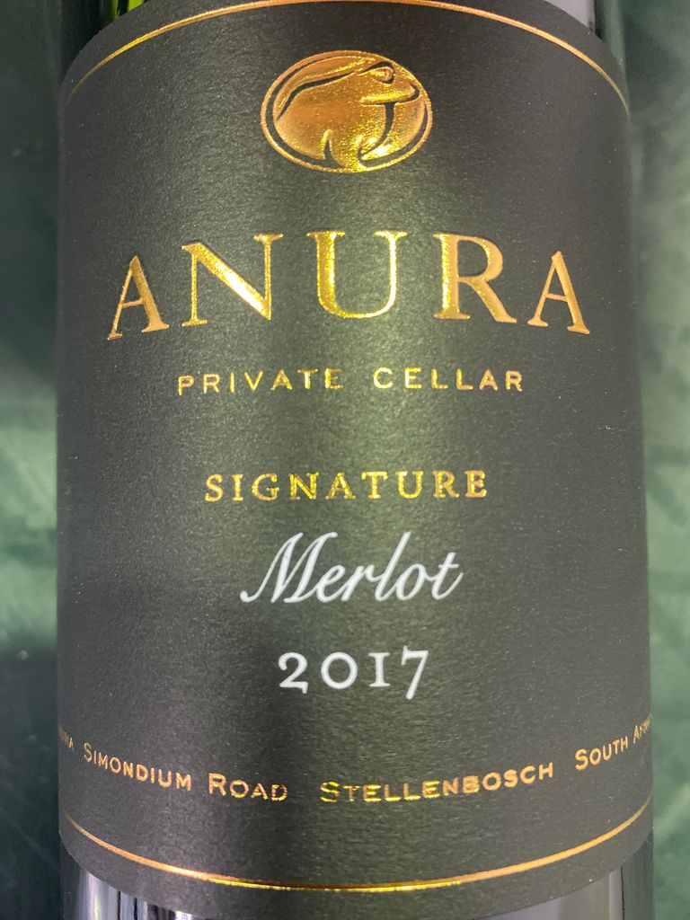 2015 Anura Merlot Private Cellar, South Africa, Coastal Region, Paarl ...
