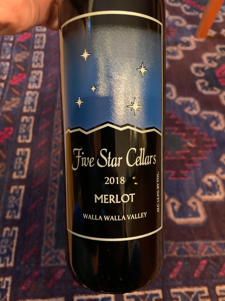 2018 Five Star Cellars Merlot, USA, Washington, Columbia Valley, Walla ...