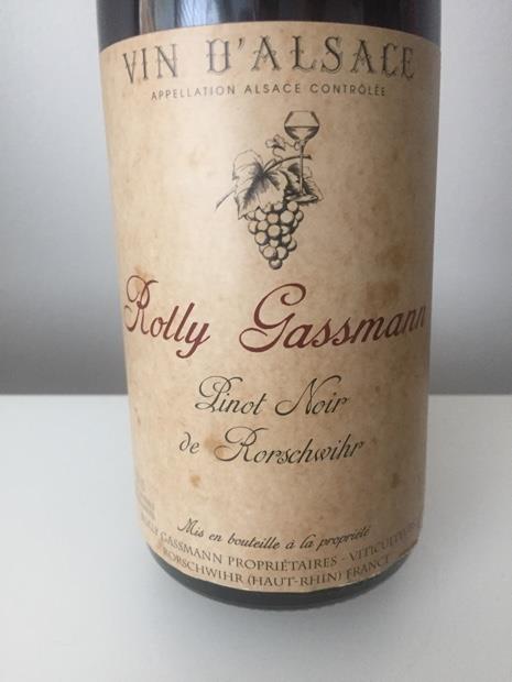 2011 Rolly Gassmann Pinot Noir Alsace Rorschwihr, France, Alsace ...