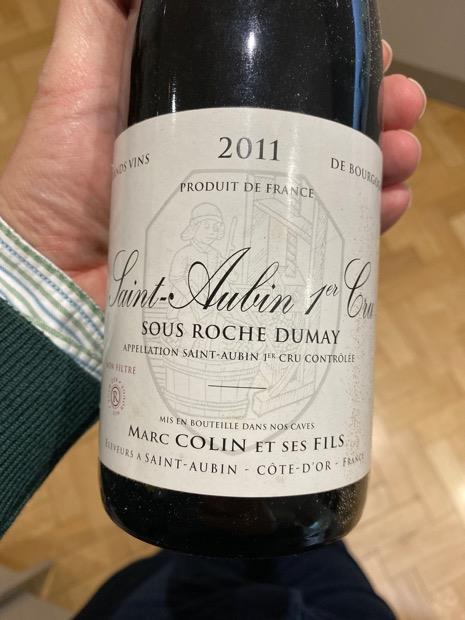 2019 Marc Colin et Fils Saint-Aubin 1er Cru Sous Roche Dumay, France ...