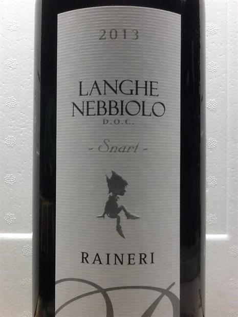 2013 Raineri Gianmatteo Langhe Nebbiolo Snart, Italy, Piedmont, Langhe ...