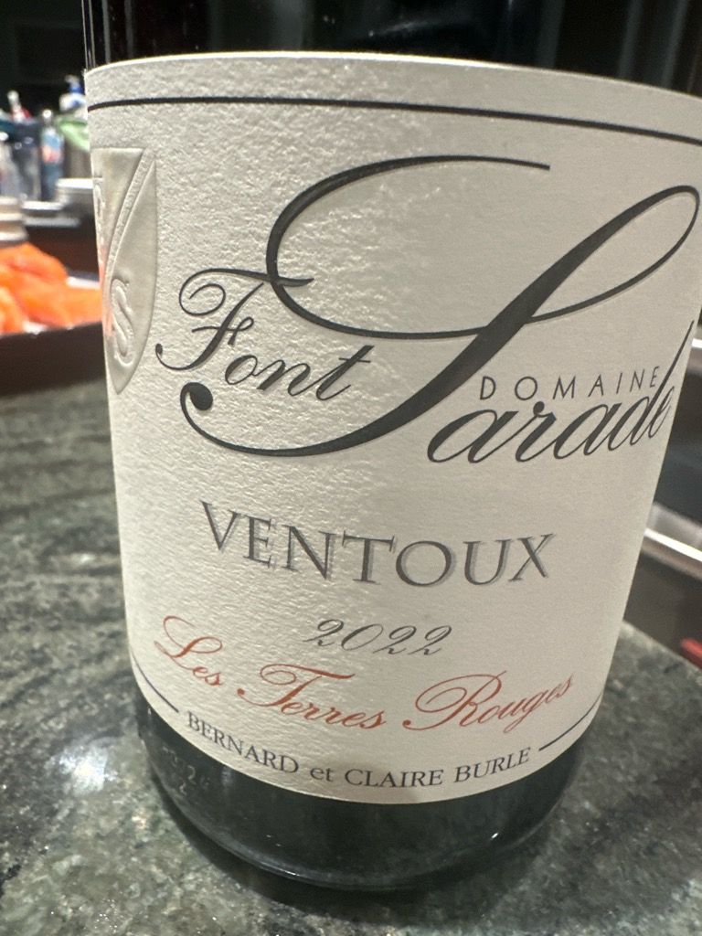 2022 Domaine Font Sarade Ventoux Les Terres Rouges, France, Rhône ...