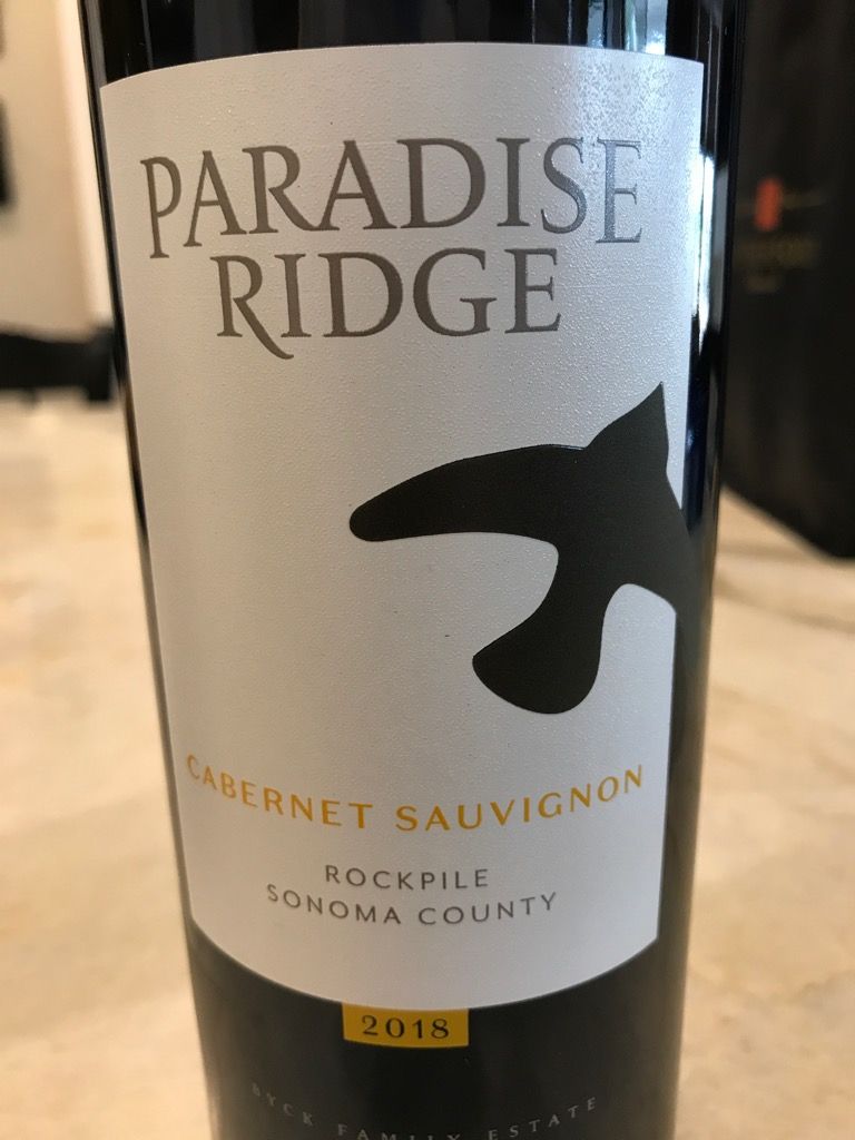2018 Paradise Ridge Cabernet Sauvignon Elevation Rockpile, USA ...
