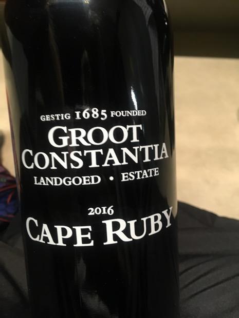 2016 Groot Constantia Cape Ruby Port, South Africa, Coastal Region ...