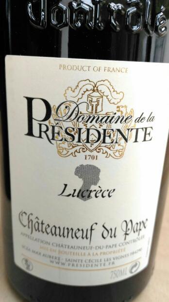 2012 Domaine de la Presidente Châteauneuf-du-Pape Lucrèce, France ...